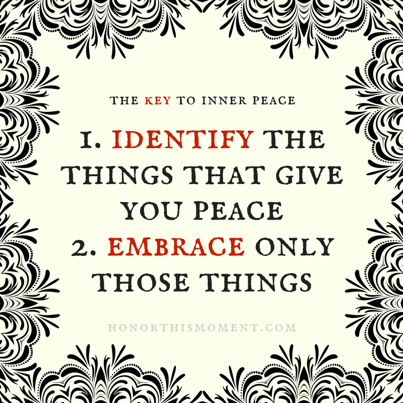 Key to Peace – Honor, this moment.